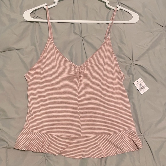 American Eagle Outfitters | Tops | Ae Soft And Sexy Striped Mauve Tank ...